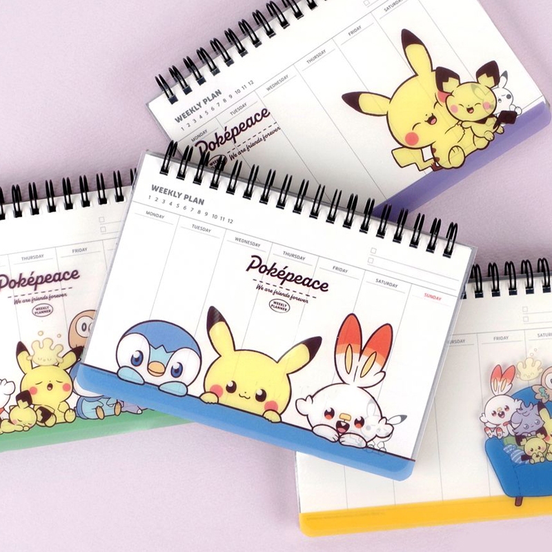 Pokemon Pokepeace Undated Weekly Planner Scheduler Diary Hard Cover ...
