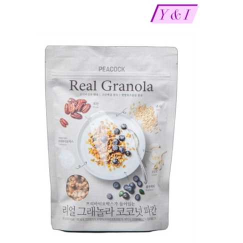 [Korean cereal] PEACOCK Real Granola Coconut Pecan 380g 피코크 그래놀라 코코넛피칸 ...