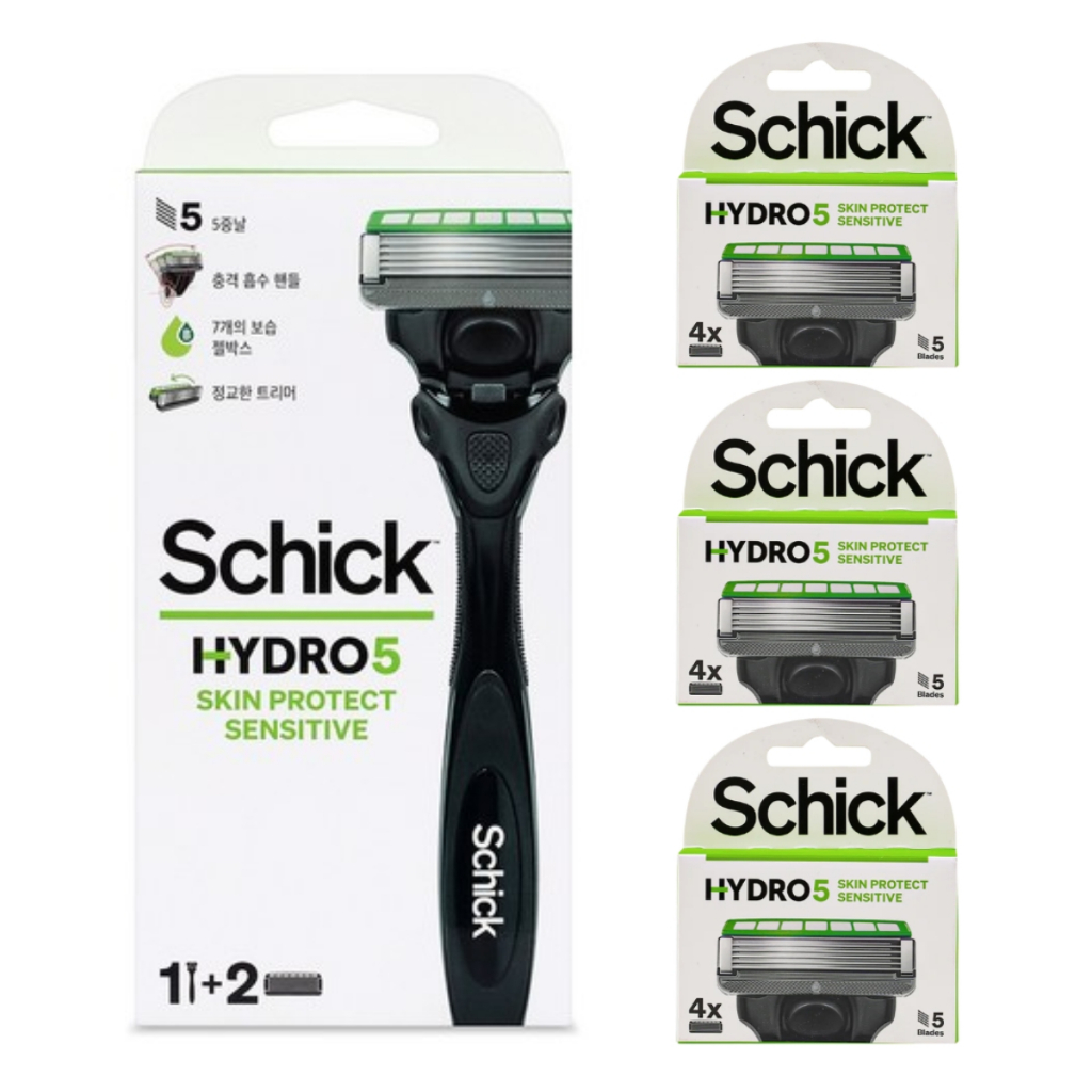 Schick Hydro 5 Skin Protect Sensitive Shaver Blade Skin Guard Gel Box ...