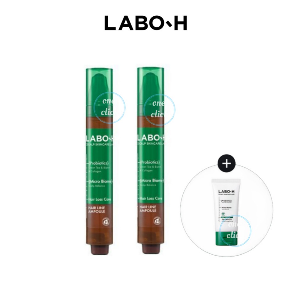 LABO-H Hair Line Ampoule 30ml x2 + Shampoo 50ml | Hair Loss & Scalp Care Set | Shopee Malaysia