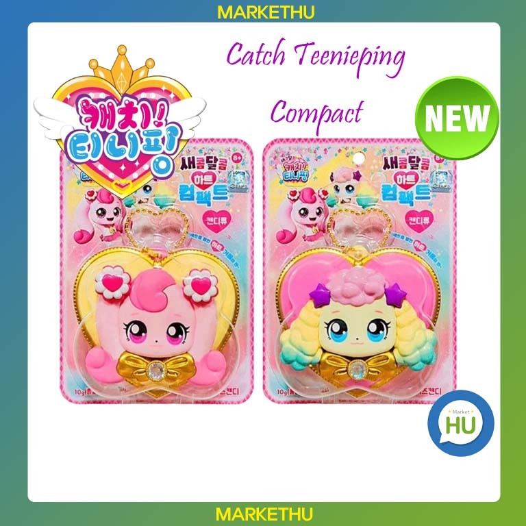 Catch Teenieping Heart Compact 2 Types Heartsping, Fluffyping/Korea's ...