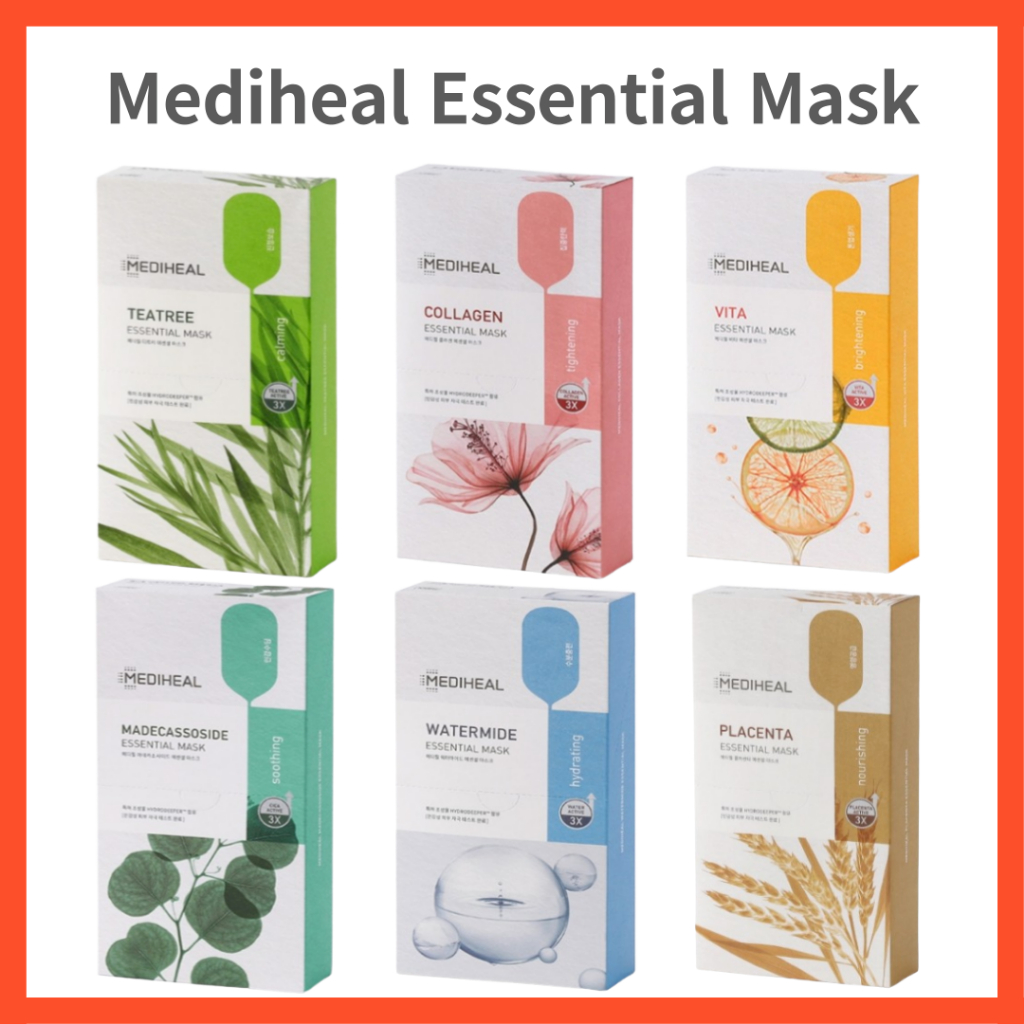 [MEDIHEAL] 2024 NEW ESSENTIAL MASK 6 TYPES 1BOX | mediheal sheet / face ...