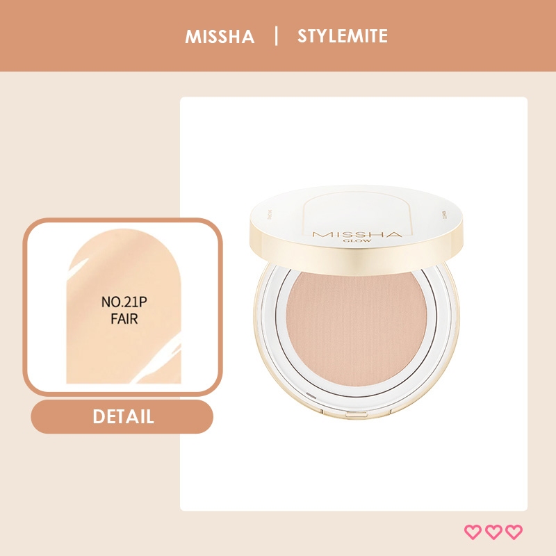 [STYLEMITE OFFICIAL] MISSHA Glow Cushion Light Fair No.21P (13g) | Shopee Malaysia