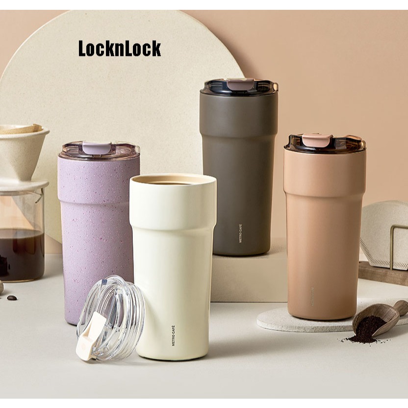 LocknLock Metro Cafe Ceramic Tumbler 650ML, Vanilla Latte, Cafe Mocha ...