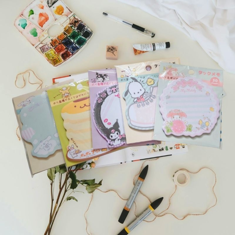 30pcs Sanrio sticky notepad Cartoon Melody pompom Kuromi message ...