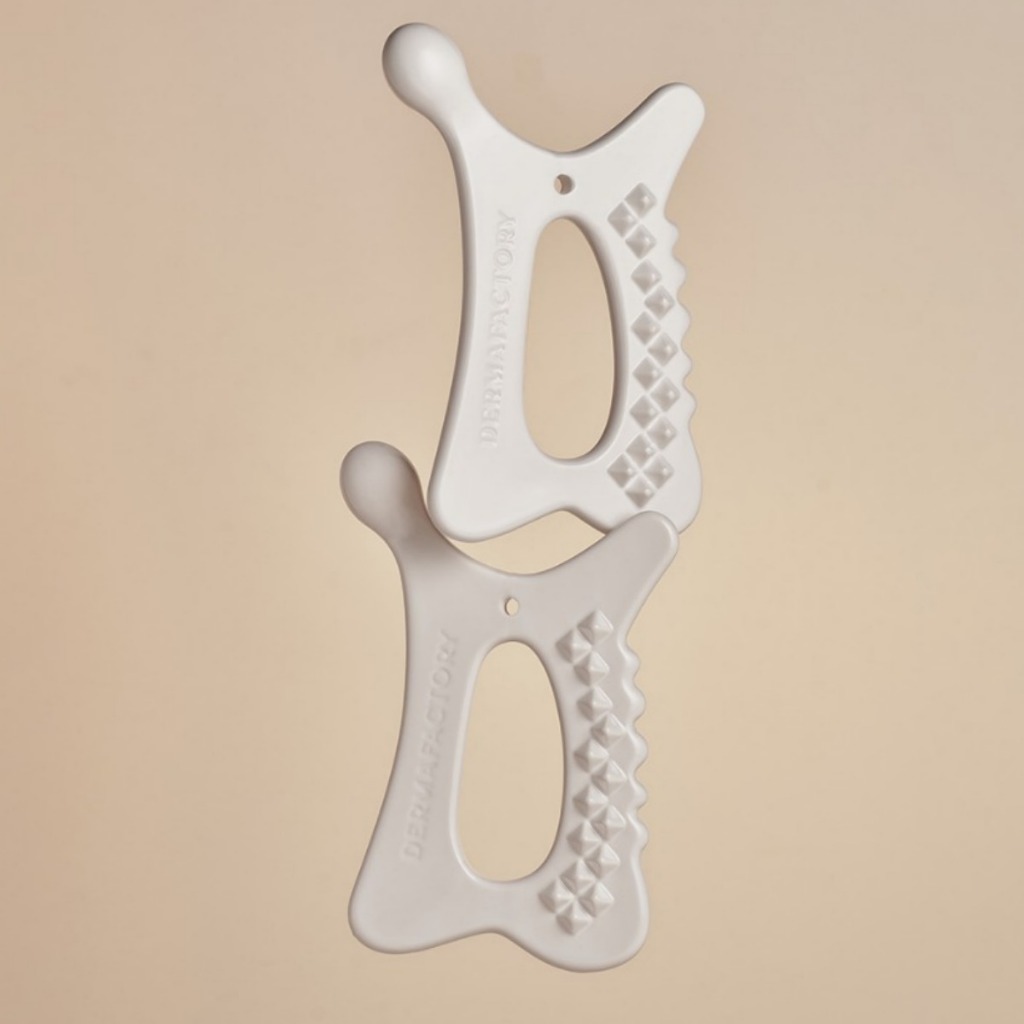DERMA FACTORY Ceramic Multi Gua Sha Face Body Massage Self Meridian ...