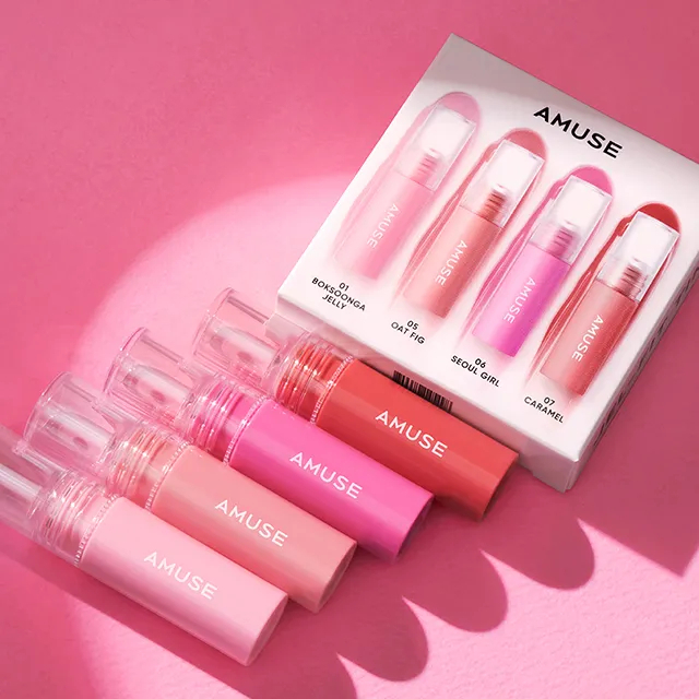 「AMUSE」Mini Jel-fit Lip Tint set (4 * 1.3g) | Shopee Malaysia