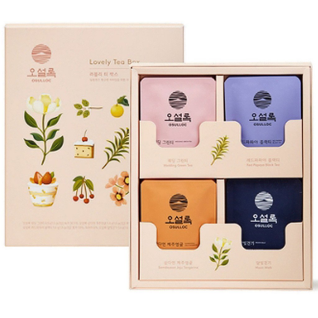 [OSULLOC] Korea JEJU Lovrly Tea Box / 4 types x 3 ea total 12 ea ...