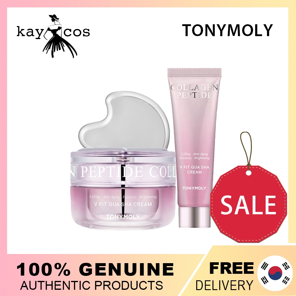 TONYMOLY Collagen Peptide V-Fit Gua Sha Cream Special Set (Main Product ...