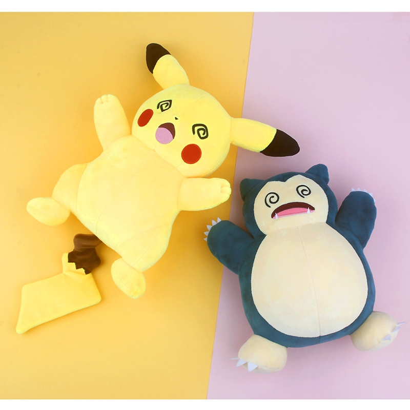 30cm Cute Pokemon Dizzy Pikachu Snorlax Soft Doll Plush Stuffed Toy ...