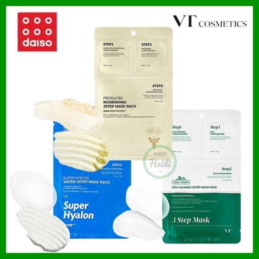 Korea 🇰🇷 VT COSMETICS 3 Step Mask Pack VT CICA Calming / VT Progloss ...