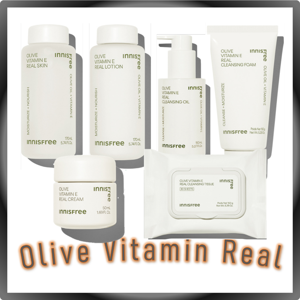innisfree Olive Vitamin E Real Bundle (Olive Lotion, Olive Skin, Olive ...