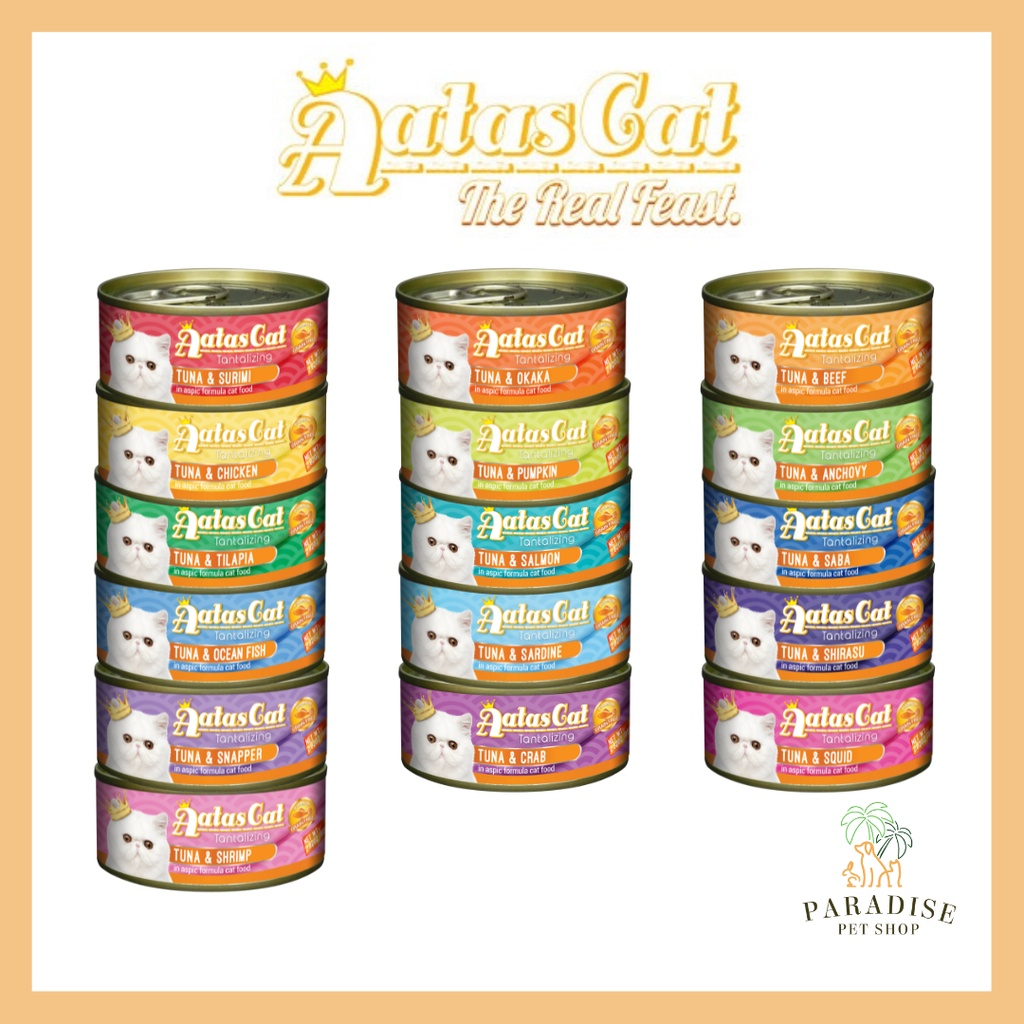 Aatas Cat Tantalizing Tuna, Creamy Chicken Cat Wet Food (80g) | Shopee ...