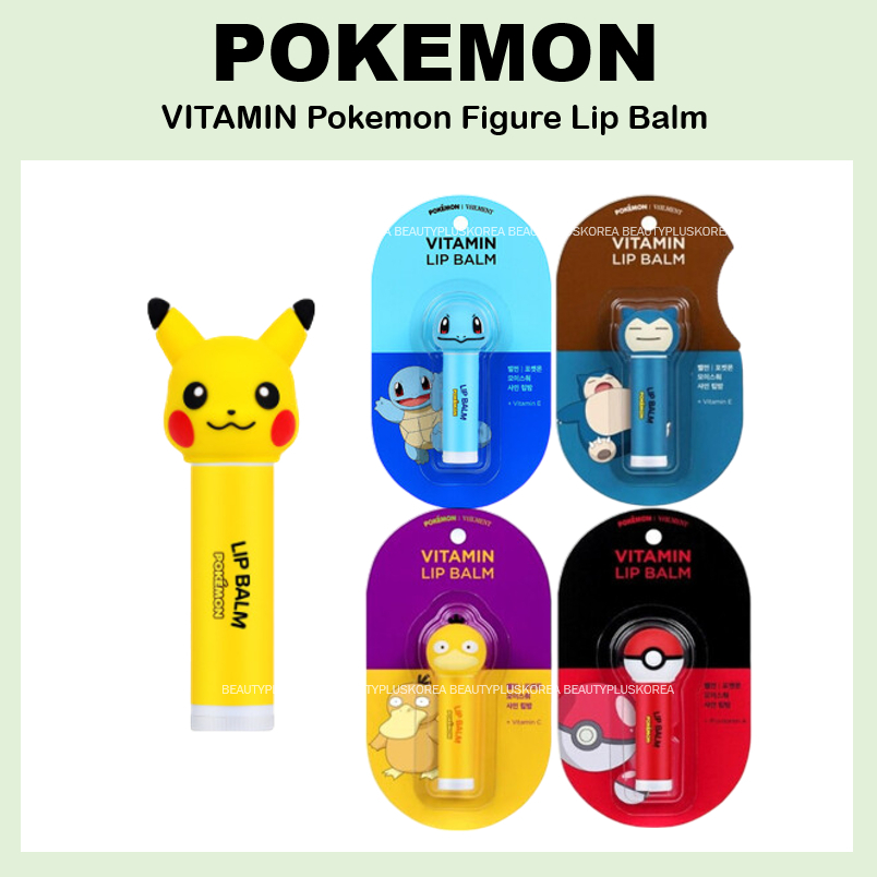 [Onthebody] Veilment Pokemon Figure Lip Balm 4.5g (Pikachu/Monsterball ...