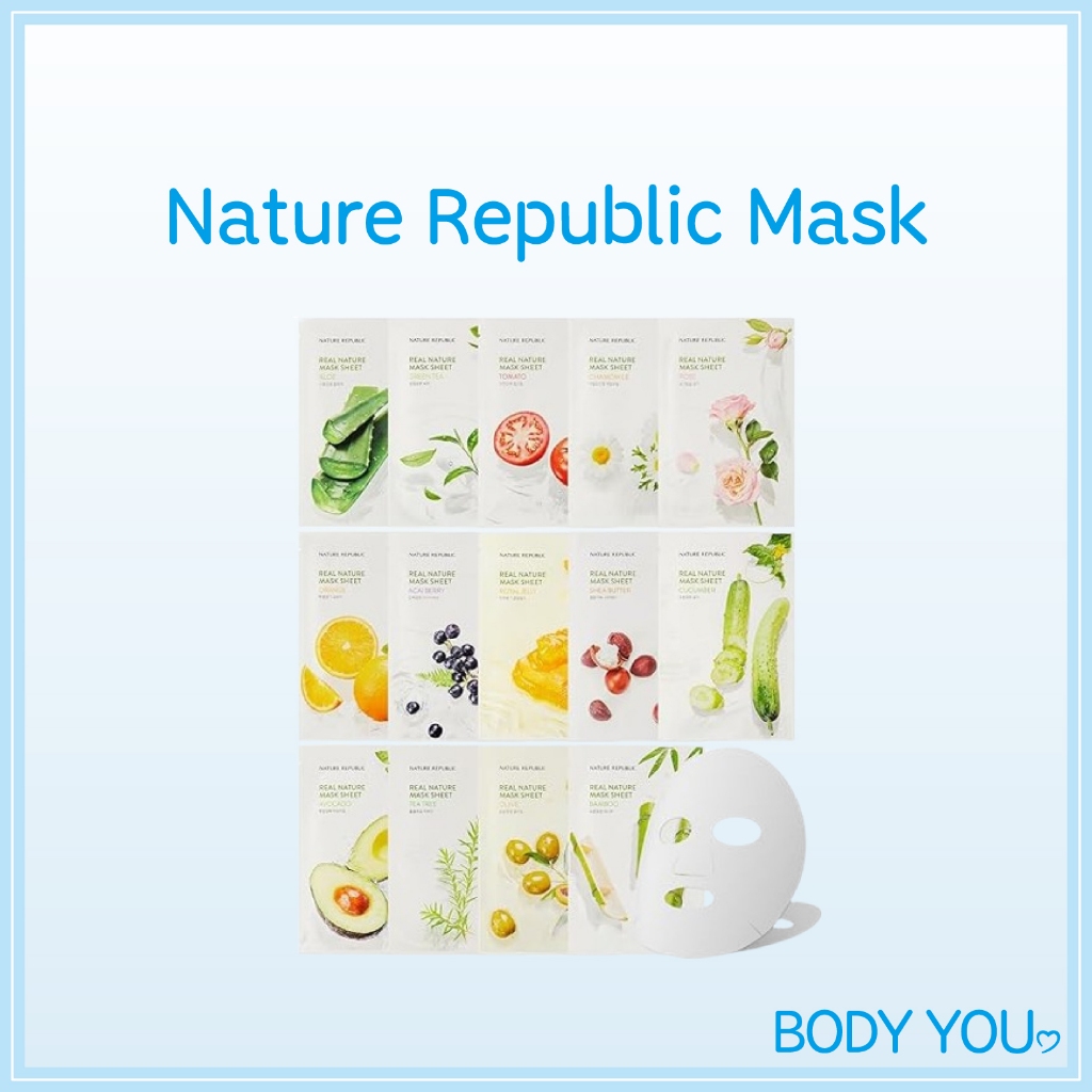 [Nature Republic] Real Nature Sheet Mask / Facial Moisturizer K-Beauty ...