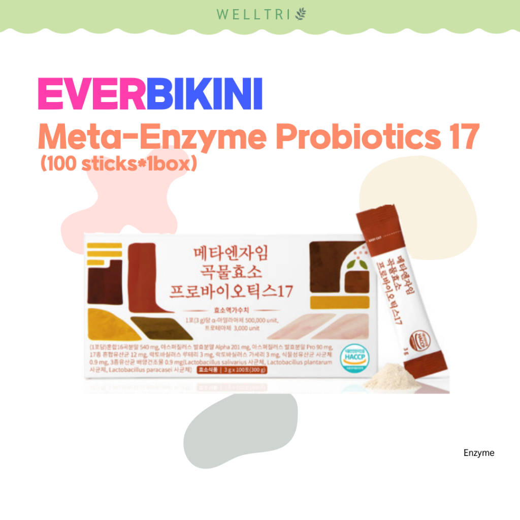 EVERBIKINI Meta Enzyme Probiotics 17 100sticks x 1box/Grain Enzyme ...