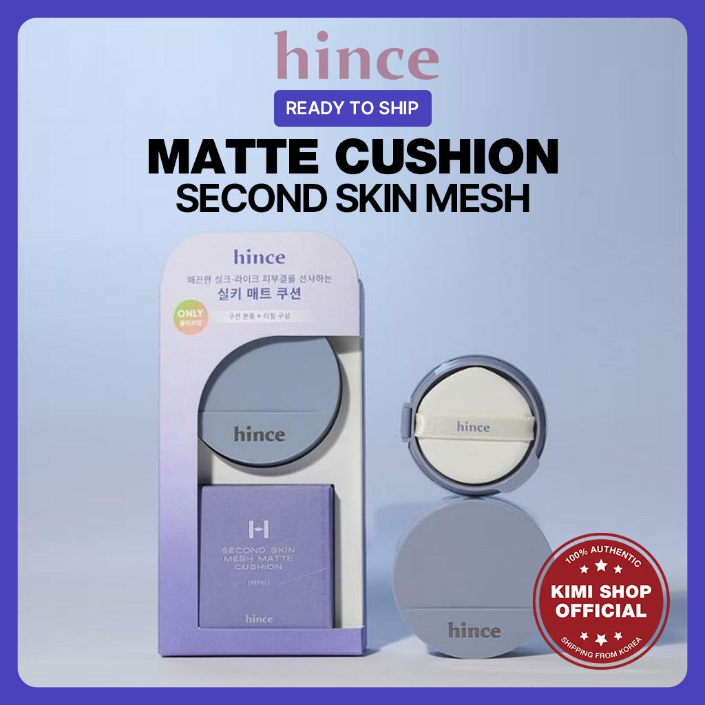 [HINCE] Second Skin Mesh Matte Cushion Foundation Cover Puff Main + Refill Set | Shopee Malaysia