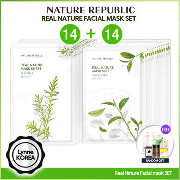 ★SET★28ea★Nature Republic Real Nature Mask Sheet x 28 / Facial Mask ...