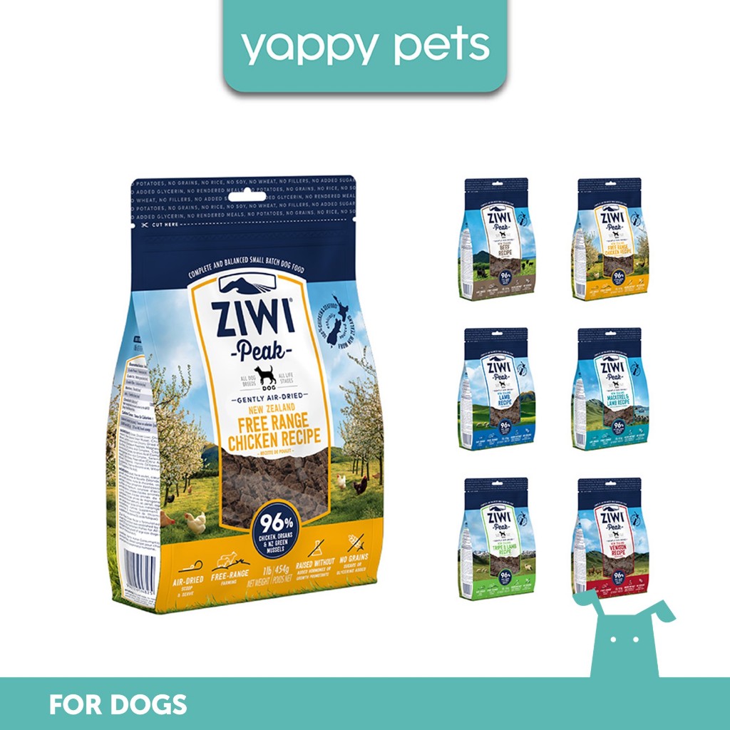 Ziwi Peak Air Dried Dog Food 454g | Single Protein, Training Treats, Complete Diet, Meal Topper ...
