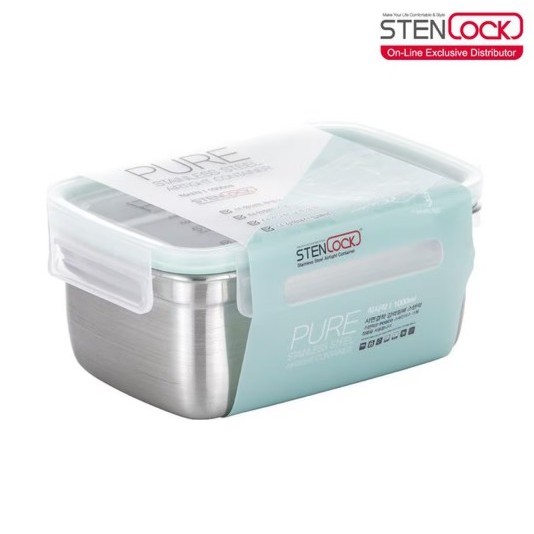 STENLOCK Pure Airtight Container 1,000ml (No.6) Premium Korea POSCO Stainless Steel 304, BPA ...