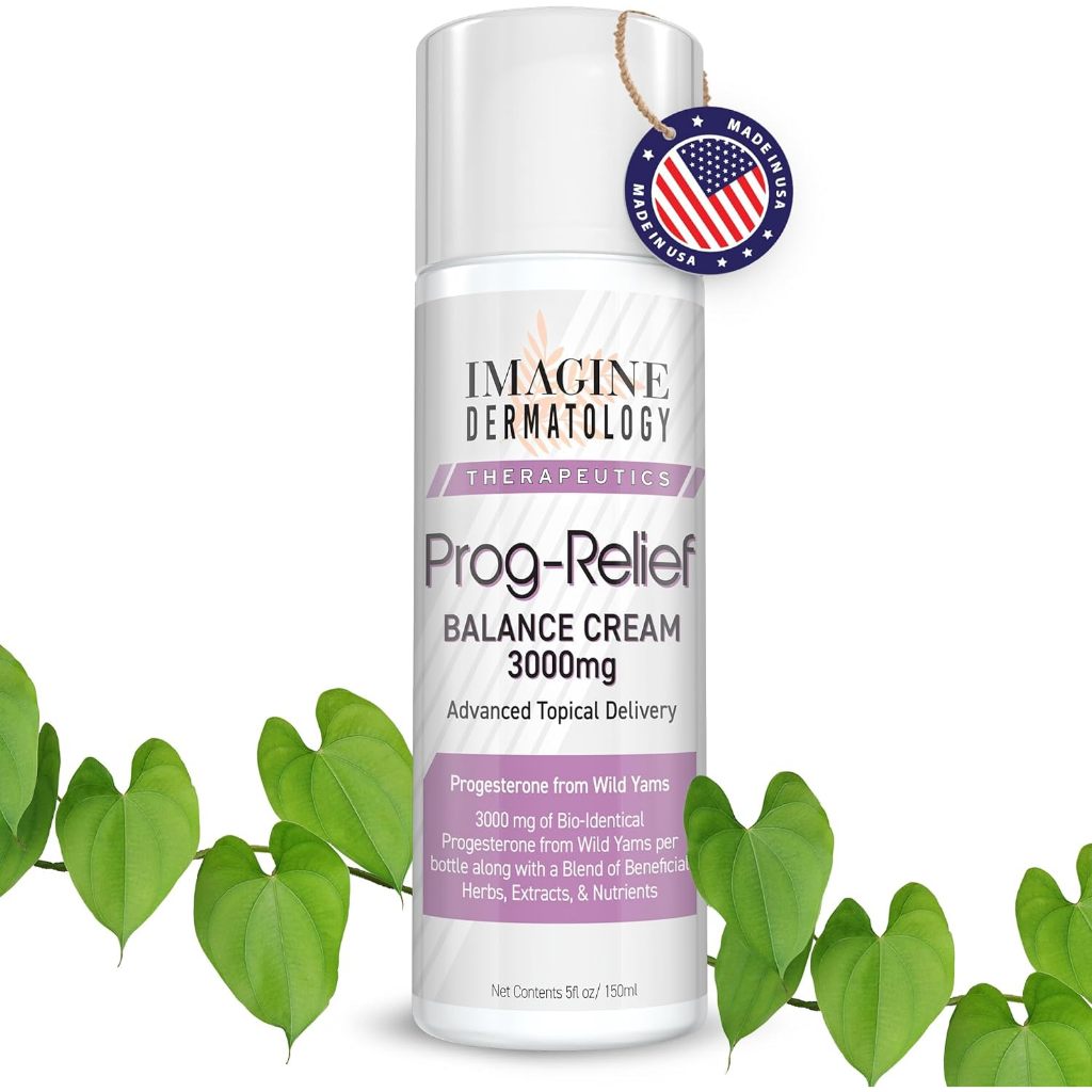 Imagine Dermatology Bio-Identical Progesterone Cream, 50% More - 3000mg ...