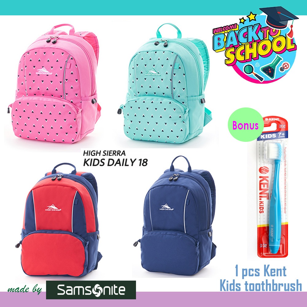 [HIGH SIERRA] Kids Daily 18 Backpack Children Samsonite beg kanak tas ...