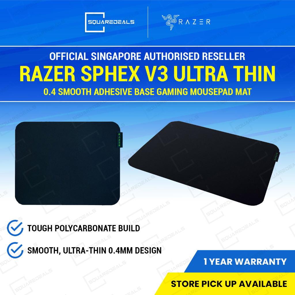 Razer Sphex V3 Ultra Thin 0.4 Smooth Adhesive base Gaming MousePad Mat ...