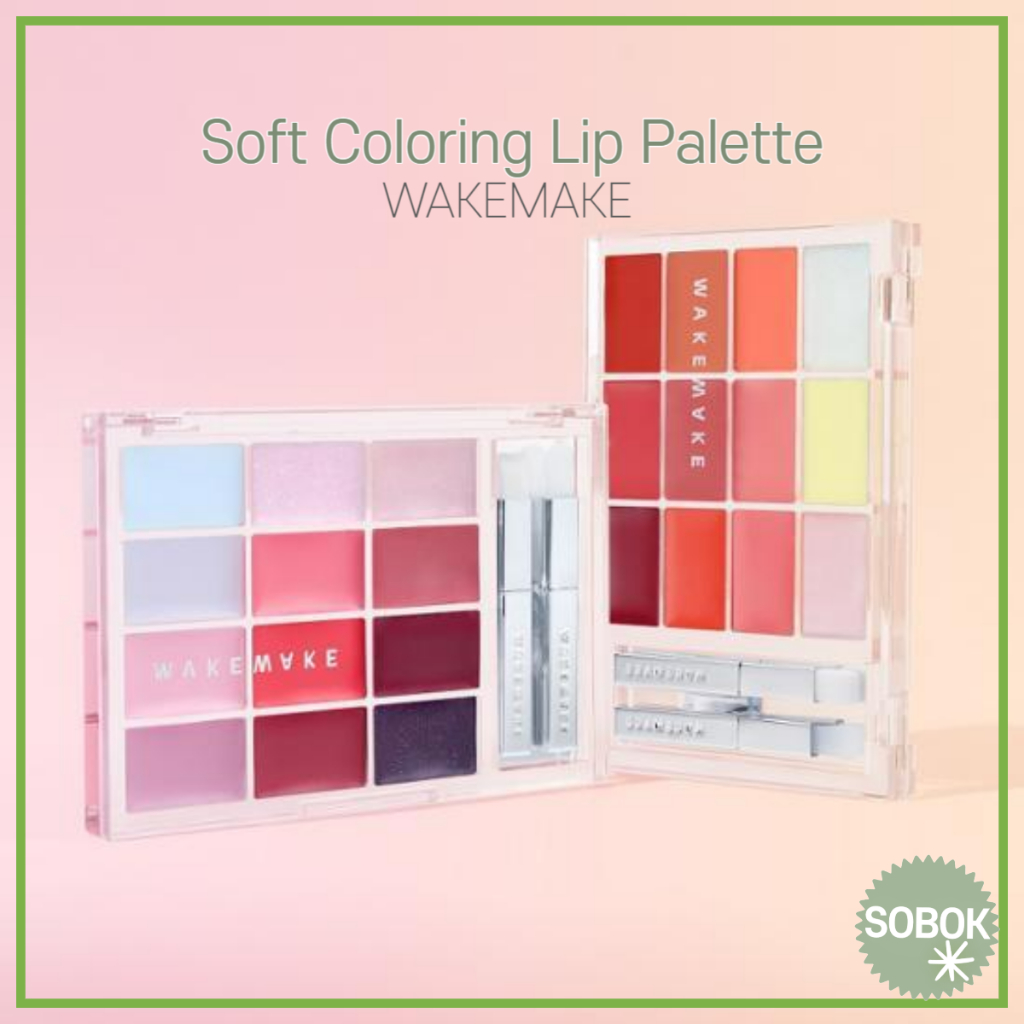 [WAKEMAKE] Soft Coloring Lip Palette 3 Color lip tint balm | Shopee Malaysia