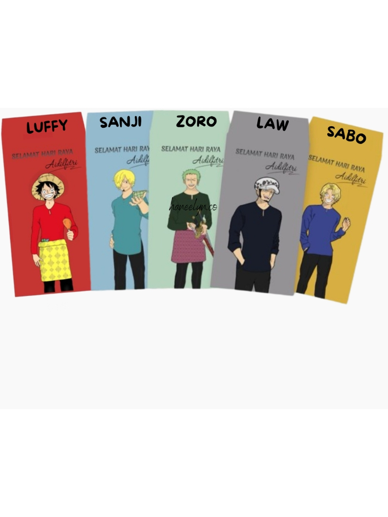[Design 2025] Sampul Raya Viral Anime/ One Piece sampul Raya Gula2 2025 ...