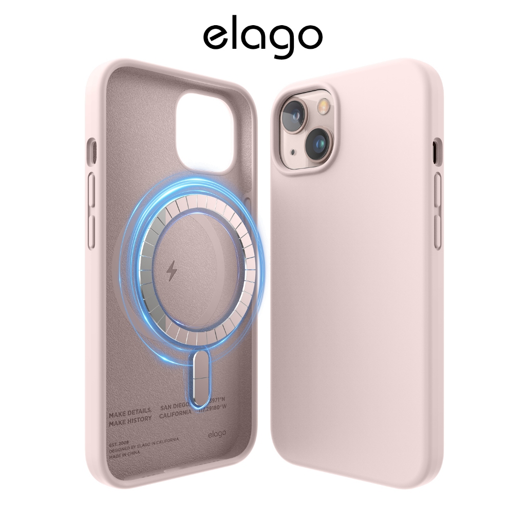 elago Magnetic Silicone Case (4 Colors) Compatible with iPhone 13 Case ...