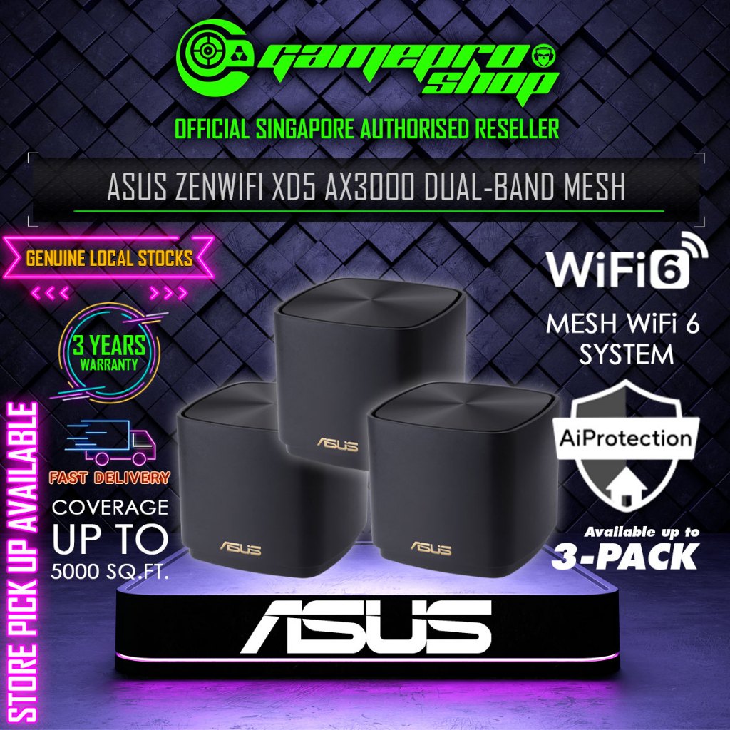 ASUS ZenWiFi XD5 AX3000 Whole Home Mesh WiFi 6 System Mesh Router (3Y ...