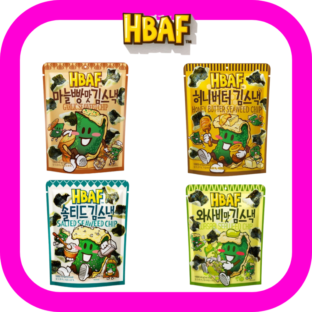 [HBAF] Seaweed Snacks 4 flavors / Honey Butter / Wasabi / Garlic ...