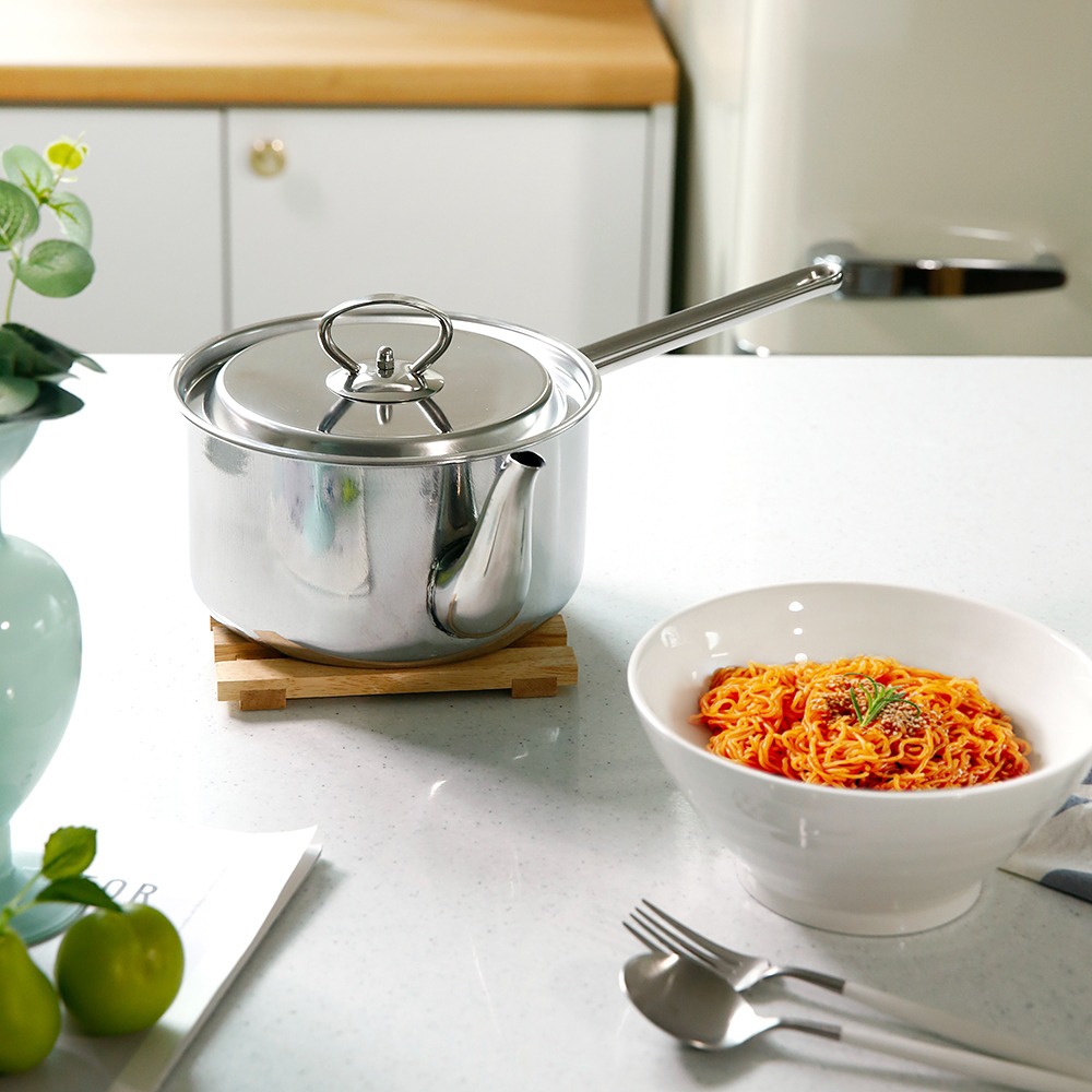 Stainless Steel Induction Kettle Pot for Bibimmyeon and Ramen | Shopee ...