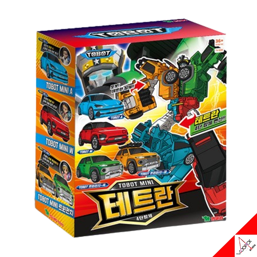 TOBOT 2025 Mini TETRAN Small Size 4-Mini Car Transformer Robot Action ...