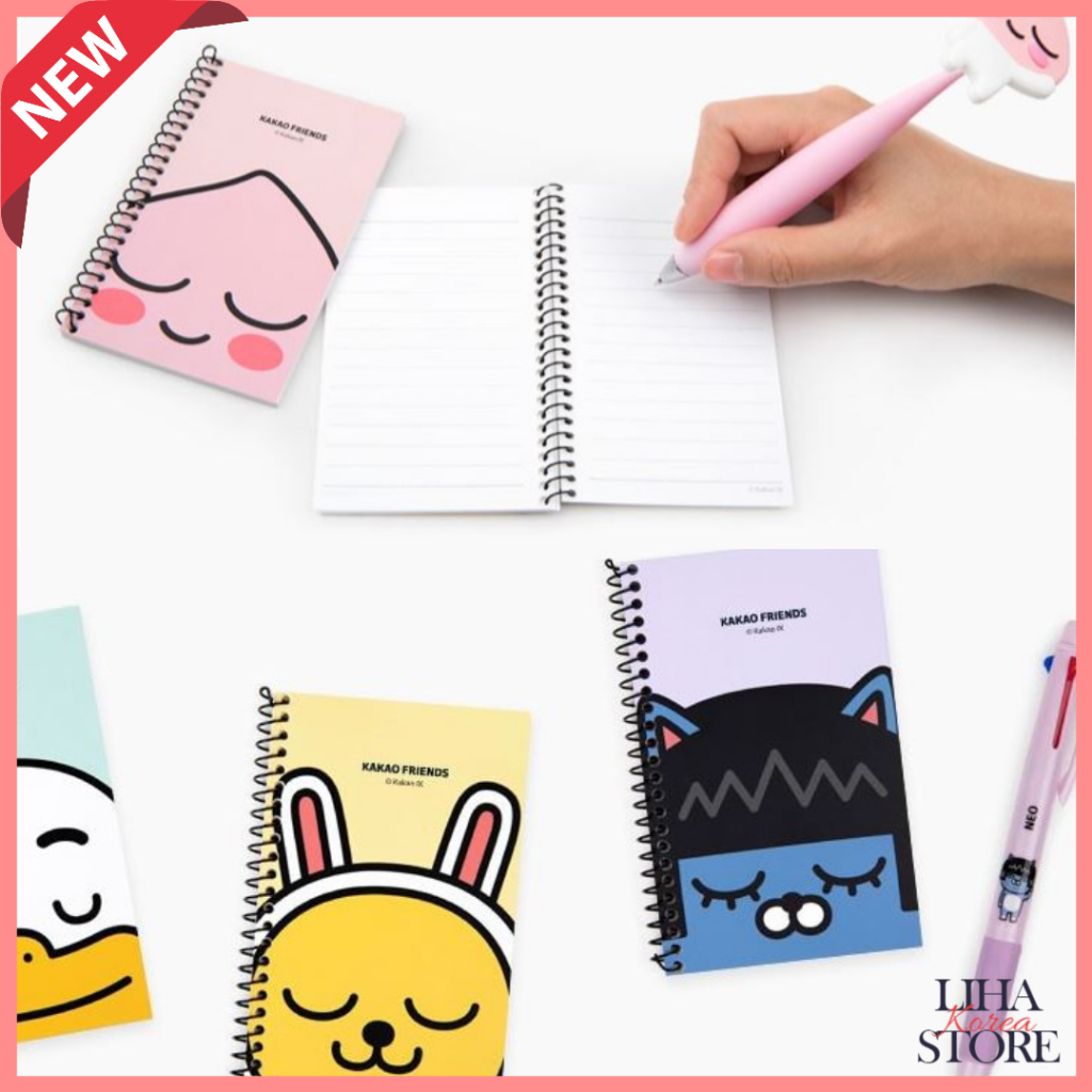 Korea Kakao Friends Mini Notebook Scheduler Memo pad Ryan Apeach Note ...