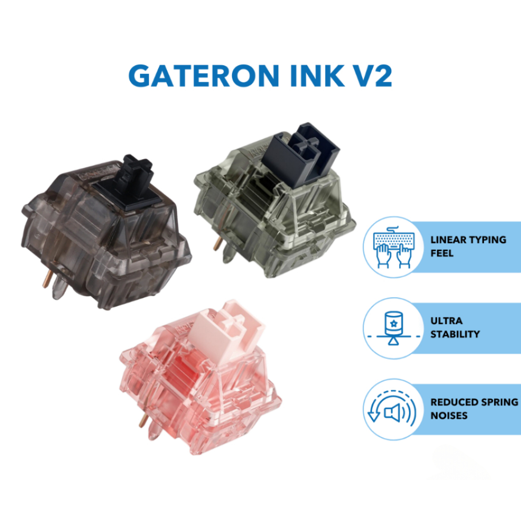 Gateron Box Ink V2 Switches for Mechanical Keyboards 5-Pin Linear Short ...