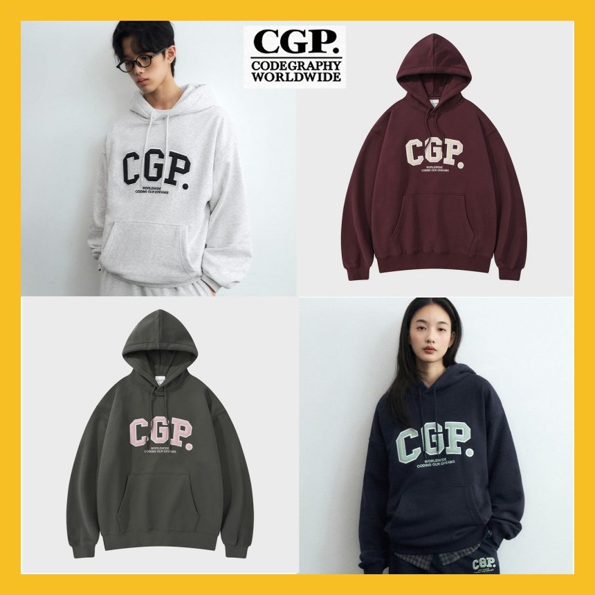 Codegraphy CGP ARCH LOGO HOODIE 4 Colors (Korean Size) Popular Korean Brand (Be sure to refer to ...