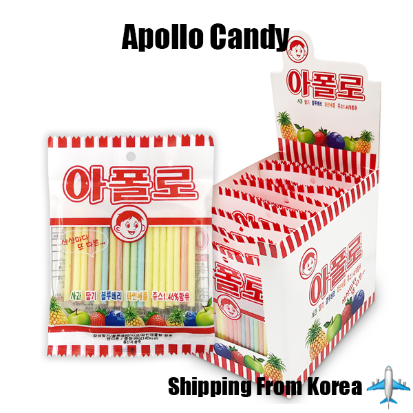 Apollo 36g Korean Old Snacks / Retro Candy｜Apple + Strawberry ...