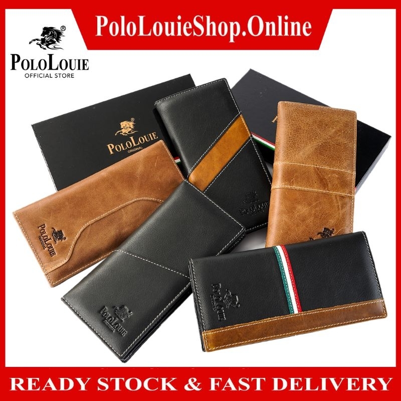 Original Polo Louie Men Genuine Leather Long Wallet Mix Colour Stylish ...
