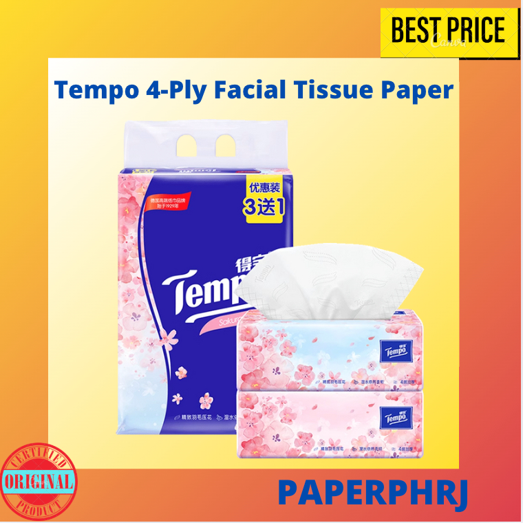 Tempo 4 Ply Facial Tissue Paper Sakura Scented | Shopee Malaysia