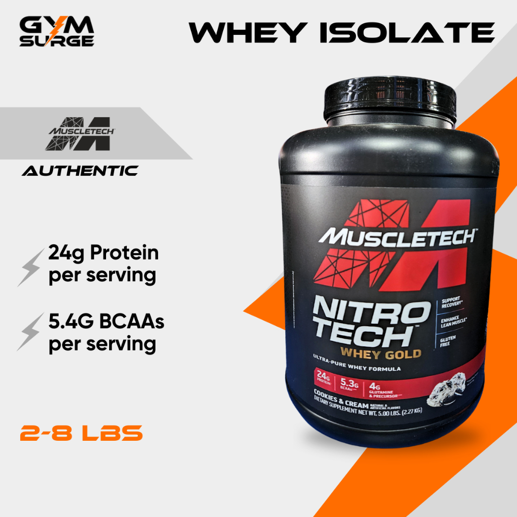 MuscleTech Nitro Tech Whey Gold, 100% Whey Protein, Whey Isolate ...