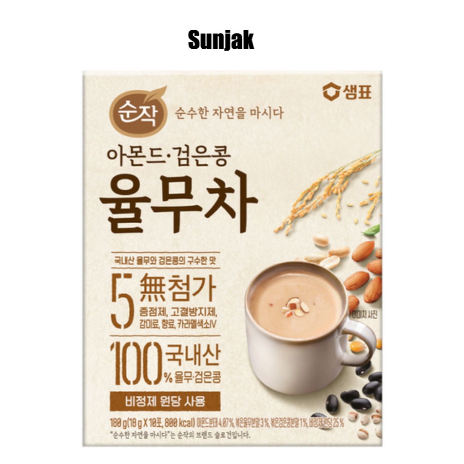 Sunjak Almond Black Bean Job's Tears Tea 180g (18g x 10 packs) | Shopee ...