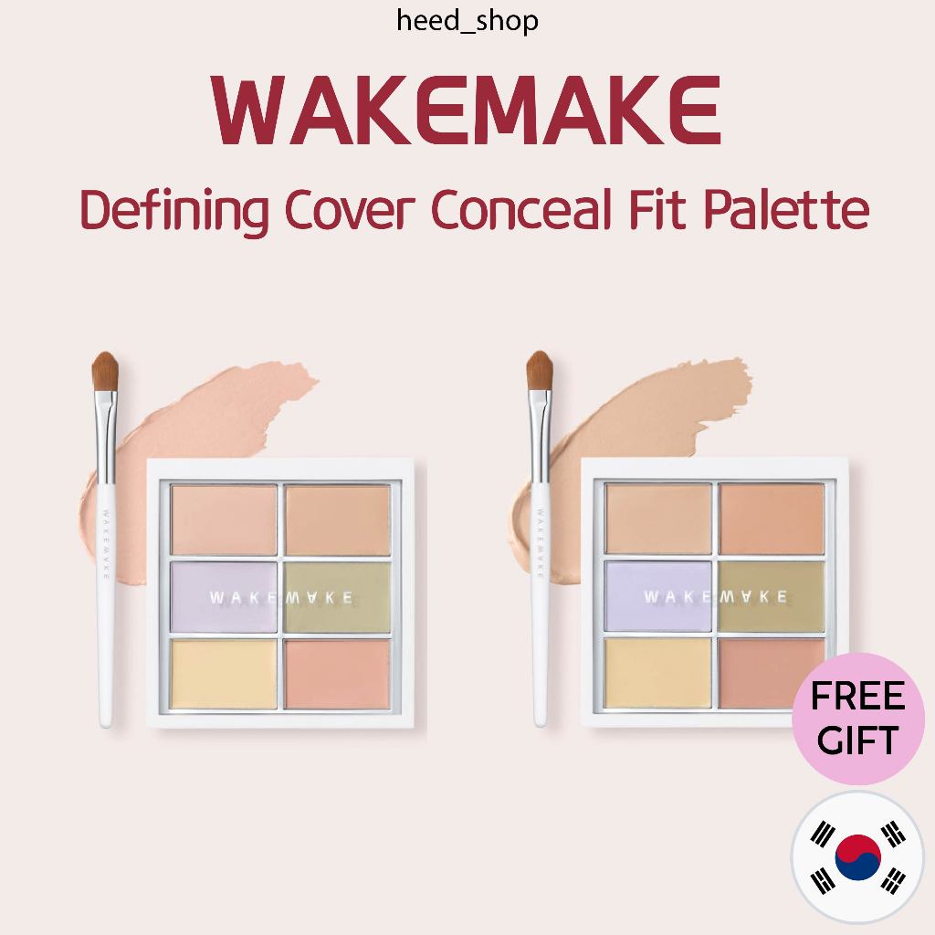 [ WAKEMAKE ] Defining Cover Conceal Fit Palette 9g / 2Colors (included Brush) | Shopee Malaysia