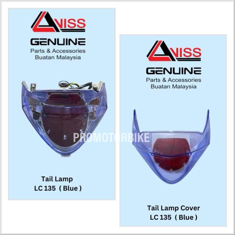 VISS YAMAHA LC135 V1 135LC LCV1 TAIL LAMP ASSY TAIL LIGHT LAMPU BELAKANG / TAIL LAMP COVER BLUE ...