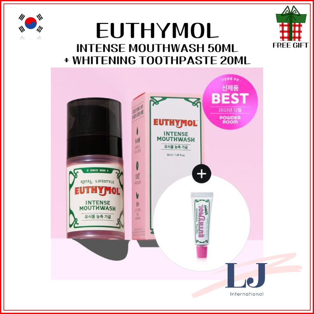 EUTHYMOL INTENSE MOUTHWASH 50ML + WHITENING TOOTHPASTE 20ML | Shopee ...