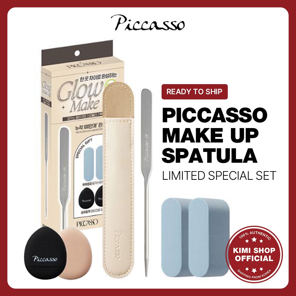 [PICCASSO] Makeup Spatula with Free Gift Micro Puff & Finger Sponge ...