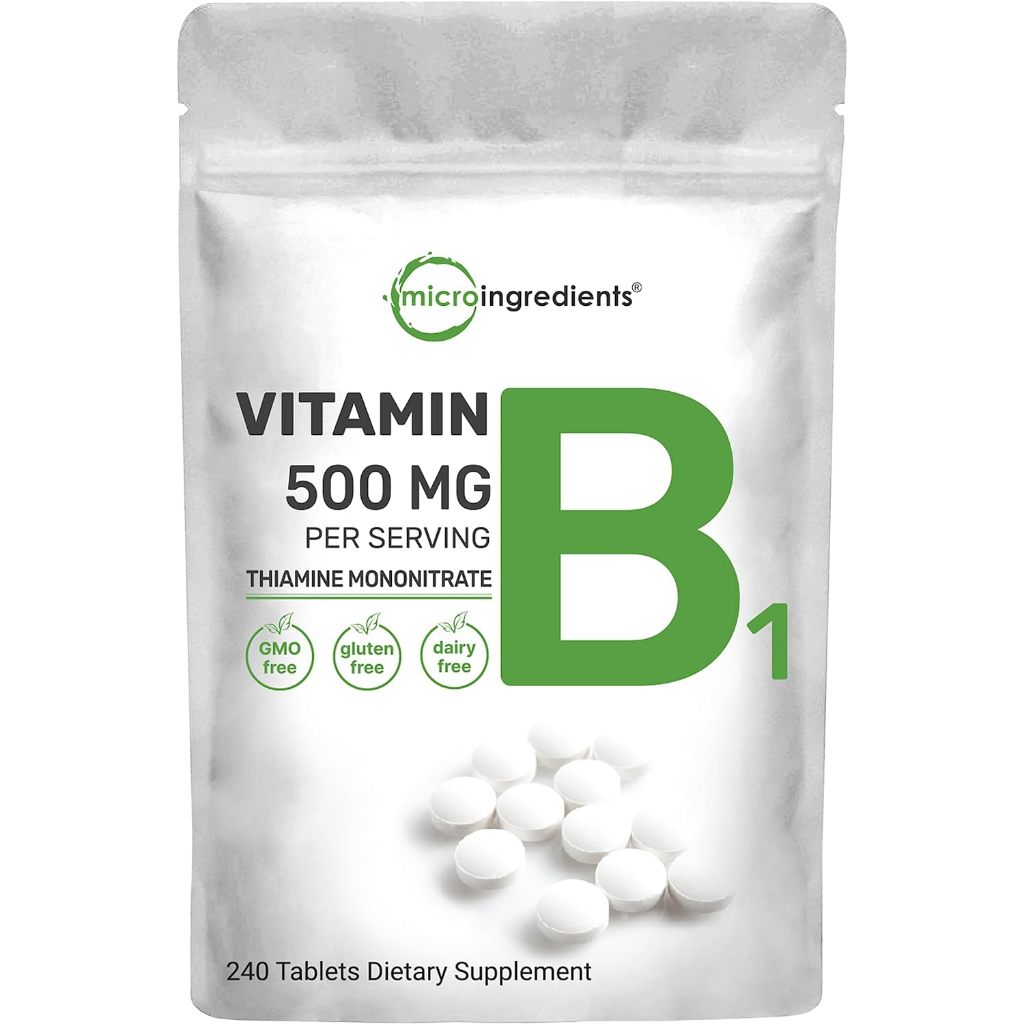 Micro Ingredients Vitamin B1 500mg Per Serving, 240 Tablets Thiamine ...