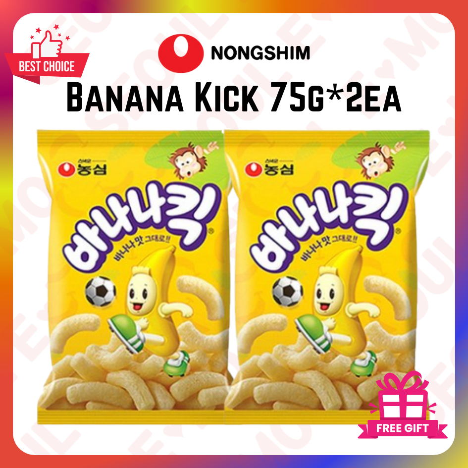 *Jennie's PICK* NONGSHIM Banana Kick 75g*2ea Korean Popular Best No.1 ...