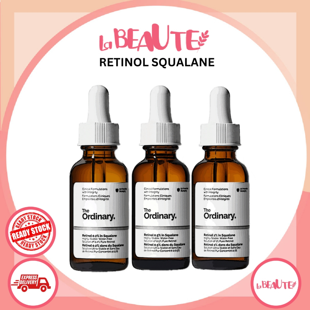 The Ordinary Retinol 0.2% in Squalane / Retinol 0.5% in Squalane ...