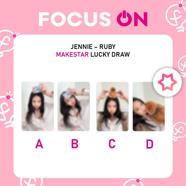 JENNIE LUCKYDRAW MAKESTAR RUBY PHOTOCARD | Shopee Malaysia